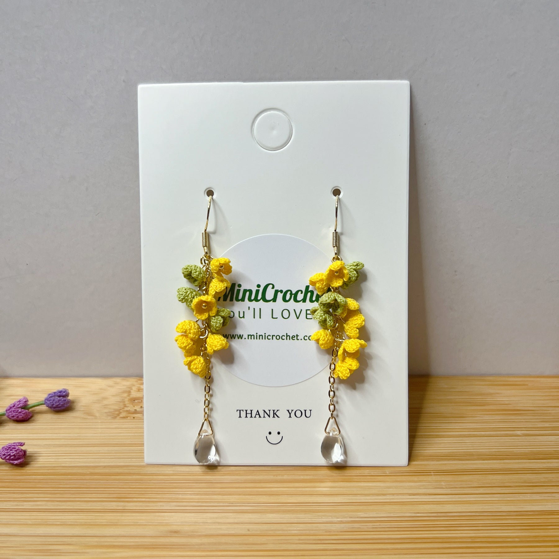 Micro Crochet Flower Earrings | Handmade Dangle Earrings | Unique Gift ...