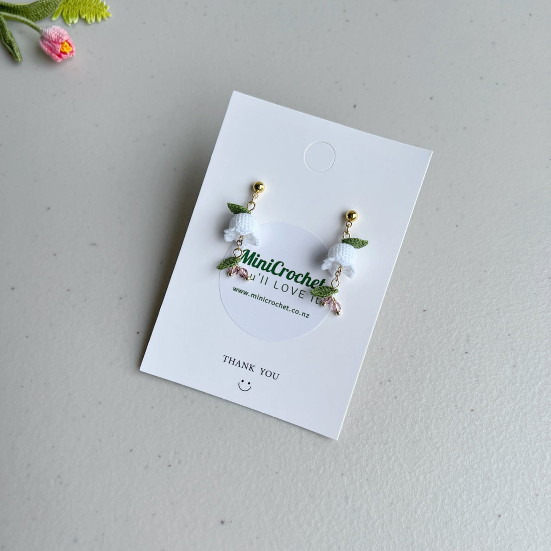 Micro Crochet Lily Dangle Earrings – MiniCrochet | Mini Crochet | Micro ...